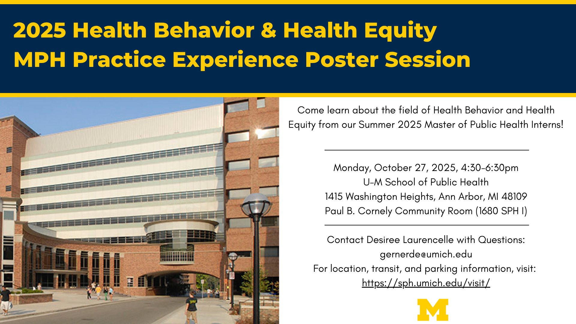 Calendar of Events | University of Michigan School of Public Health
