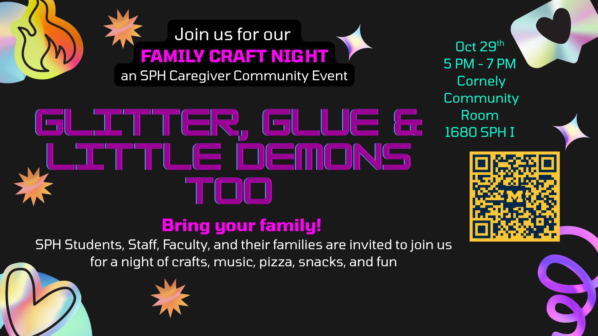 SPH Drop-in Family Craft Night Events | U-M School of Public Health