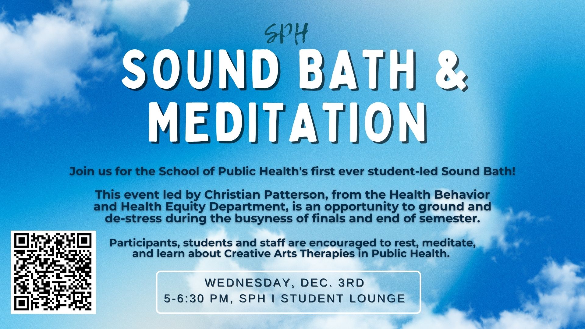 SPH Sound Bath & Meditation Events | U-M School of Public Health